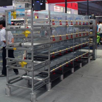 China H Type Chicken Battery Breeder Cage 4 Tiers Poultry Farming Equipment Hot Dipped Galvanized for sale