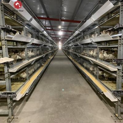 China Hot Galvanized Layer Chicken Cage 195x41x41cm 120 Birds Poultry Farming Equipment for sale