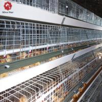 China 3 Tiers A Type Broiler Chicken Breeding Cage 128 Layers H Type for sale