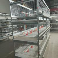 China Galvanized H Type 4 Tier Large Layer Chicken Cages For Chicken Cage for sale