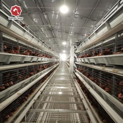 China H Type Layer Chicken Cage 3-8 Tiers for 54-384 Hens Hot Dipped Galvanized Q235 Steel for sale