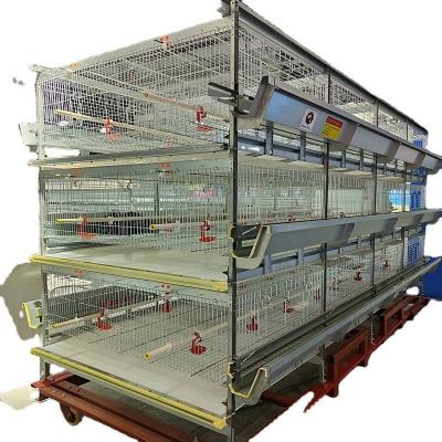 China Full Automatic 72 Birds H-Type Poultry Layer Cage Hot-Dip Galvanized Steel Battery Chicken Cage for sale