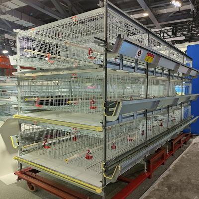 China Hot Dip Galvanized Broiler Chicken Cage 3 Tier A Type for Poultry Farm Breeding for sale