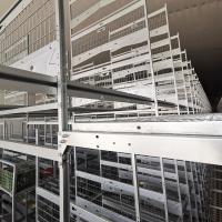 China Galvanized 3-10Tiers H Type Layer Cage , 384 Chicken Egg Laying Cages for sale