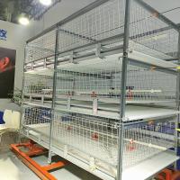 China Galvanized 380V H-Type Broiler Chicken Cage System - 3/4 Tier Models 60-200 Bird Capacity with SGS Certification for sale