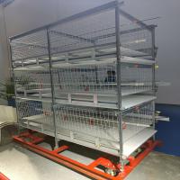 China Galvanized 380V H-Type Broiler Chicken Cage System - 3/4 Tier Models 60-200 Bird Capacity with SGS Certification for sale