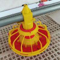 China 4 Pan 3m Automatic Chicken Feeding System with 360mm PE Feed Pans and 0.75-1.5Kw Motor for Poultry Farming for sale