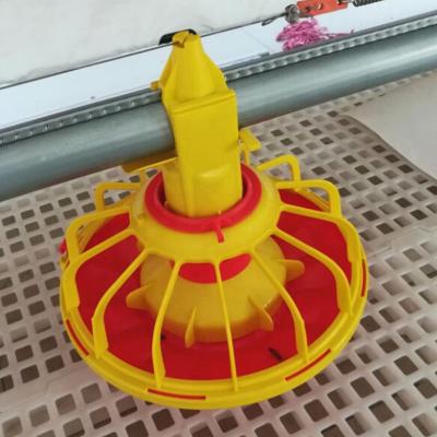 China 4 Pan 3m Automatic Chicken Feeding System with 360mm PE Feed Pans and 0.75-1.5Kw Motor for Poultry Farming for sale