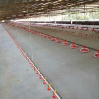 China 4 Pan 3m Automatic Chicken Feeding System with 360mm PE Feed Pans and 0.75-1.5Kw Motor for Poultry Farming for sale