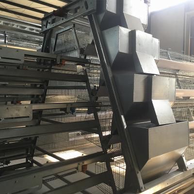 China Q235 Steel Battery Cage Automatic Poultry Feeding System 65x125x222cm Size with 3-8 Tier Options for sale