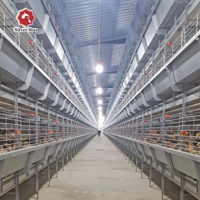 China H Frame 4 Tiers Meat Chicken Broiler Cage 136 Birds Capacity 85x220x325 cm for sale