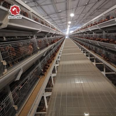 China 3-8 Tiers Poultry Cage Battery System U Type Hot Dip Galvanized Steel 450cm2 per Bird for sale