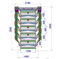 China Galvanized Automatic Broiler Chicken Cage 272 Birds H Type 3-8 Tiers Poultry Farm Equipment for sale