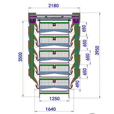 China Galvanized Automatic Broiler Chicken Cage 272 Birds H Type 3-8 Tiers Poultry Farm Equipment for sale