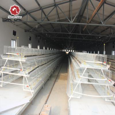 China Hot Galvanized A Type Broiler Baby Chick Cage 3 Tiers Q235 Standard 126 Birds for sale