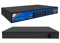 China 16 Ports Ethernet Fiber Switch 10 / 100M 2 Gigabit Fiber 4 Gigabit Ethernet Ports for sale