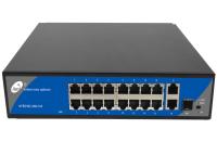 China 16 Port POE Switch 2 1000M Uplink and 16 100M POE Ports for sale