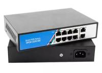 China 8+2 POE Switch 250m 10 / 100 / 1000Mbps Ethernet Network Switch For IP Camera System for sale