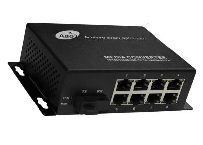 China Wall Mounted 10/100Base-TX SC Gigabit Ethernet Fiber Switch Hub 8 Port for sale