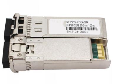 China DDM SFP Fiber Transceivers , 850nm 100m LC Connector SFP28 25G SR for sale