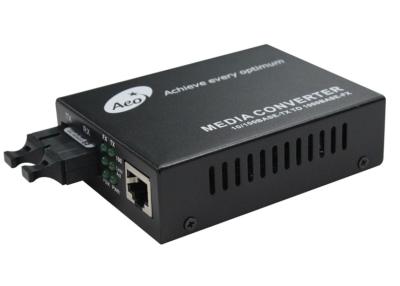 China 850nm 1310nm 2km ST Connector Ethernet Media Converter 10/100/1000Mbps Dual Fiber for sale