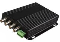 China 4CH Digital Fiber CCTV Analog Video Converter RS485 Data NTSC / PAL for sale