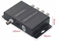 China 4ch Video Multiplexer 500m 4 BNC with RS485 Control Through Analog Signal Superimposer for sale