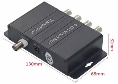 China 4ch Video Multiplexer 500m 4 BNC with RS485 Control Through Analog Signal Superimposer for sale