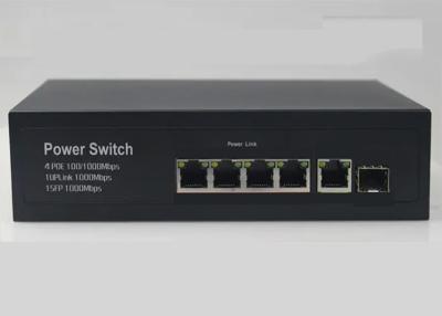 China SFP Unmanaged Ethernet Switch , 12Gbps Gigabit 4 Port POE Switch for sale