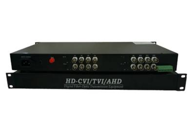 China AHD / CVI / TVI 1080P 720P Fiber Video Transceiver 16ch Video to Fiber RS485 for sale