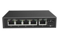 China Full Gigabit 6-port PoE Switch 5*10/100/1000M RJ45 ports and 1*1000M Uplink SFP Port for sale