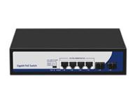 China 6-Port Gigabit PoE Switch with 4*Gigabit PoE ports + 2*Gigabit uplink SFP ports for sale