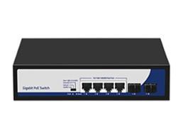 China 6-Port Gigabit PoE Switch with 4*Gigabit PoE ports + 2*Gigabit uplink SFP ports for sale