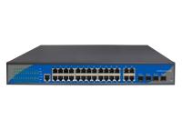 China 24+4 Giga Poe Switch , Web Managed Fiber Switch Support 802.3af/at for sale