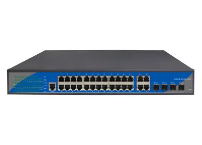 China 24+4 Giga Poe Switch , Web Managed Fiber Switch Support 802.3af/at for sale