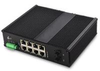China Ip40 Ethernet POE Industrial Switch Gigabit 8 Port PoE And 2 Fiber Optical SFP Din Rail for sale