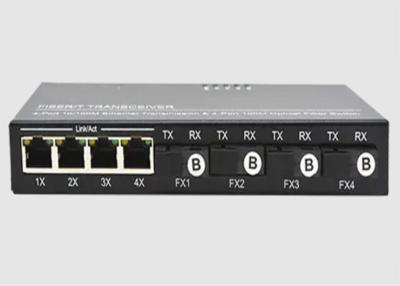 China Auto MDI Ethernet Fiber Switch With 4 10/100TX Ethernet + 4 100FX Fiber Ports for sale