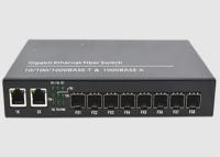 China 2 10/100/1000TX Ethernet Port Fiber Ethernet Switch 8 1000FX SFP Ports for sale