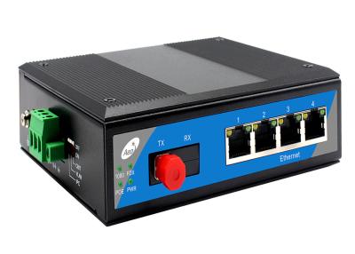 China 5 Port Industrial POE Switch Gigabit Optical Din Rail Fiber Converter for sale