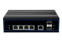 China 7 Ports Full Gigabit Industrial Switch with 4 Downlink and 1 Uplink port and 2 SFP Ports for sale