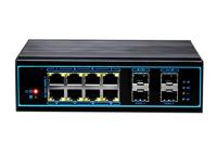 China 12 Ports Full Gigabit Industrial Switch with 8 Downlink and 4 SFP Ports for sale