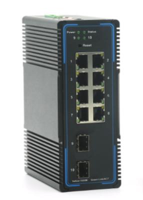 China Managed 10GB Ethernet Fiber POE Switch 2 10GB SFP+ Slots And 8 Gigabit POE Ports for sale