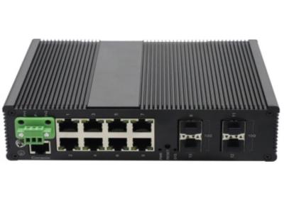 China Managed 10GB Ethernet Fiber POE Switch 4 10GB SFP+ Slots And 8 Gigabit POE Ports for sale