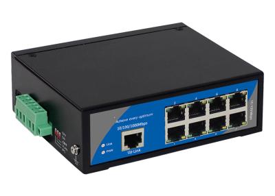 China 9 Port 100M Industrial Ethernet Switch IP40 Aluminium case DIN Rail/Wall Mount for sale