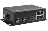 China AC / DC Fiber Ethernet Switch With 10/100/1000Mbps 2 Fiber Ports And 4 Ethernet Ports for sale