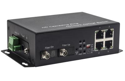 China AC / DC Fiber Ethernet Switch With 10/100/1000Mbps 2 Fiber Ports And 4 Ethernet Ports for sale
