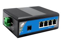 China Unmanaged Industrial Gigabit Fiber POE Switch With 1 SFP Slot And 4 Ethernet Ports for sale