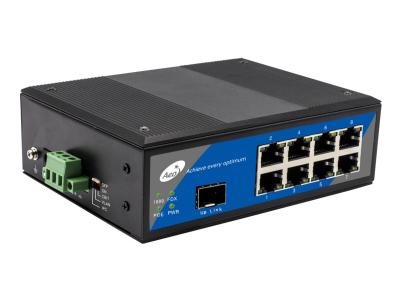 China Auto Negotiation Speed Unmanaged Gigabit Fibre Switch With 1 SFP Slot And 8 Ethernet Ports for sale