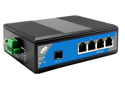 China Industrial Din Rail SFP Fiber Switch 1 SFP Slot And 4 Ethernet Ports for sale