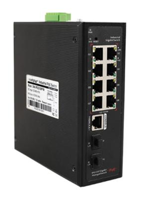 China L2 Managed Industrial BT PoE SFP Switch 10 Port Full Gigabit Dual DC Power Input Din Rail for sale